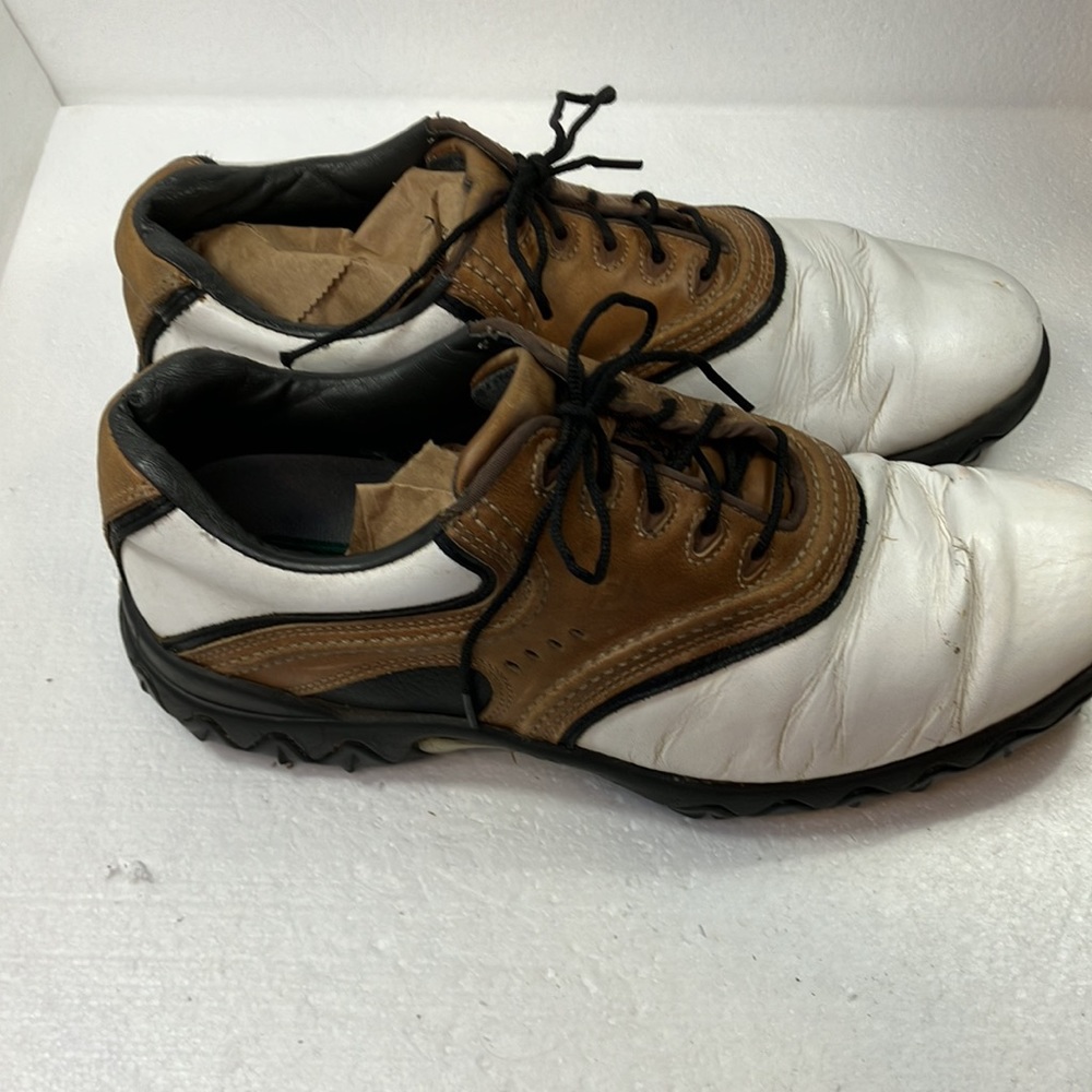 Footjoy Contour Series Men's Leather White / Brown Go… - Gem